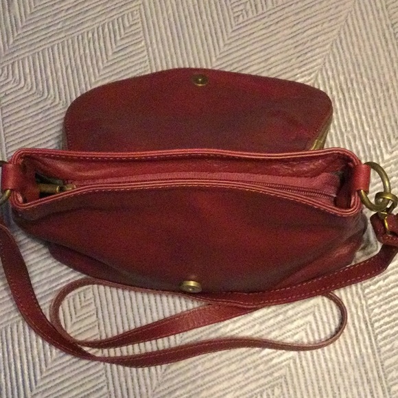 Vera Pelle | Bags | Vera Pelle Red Italian Leather Handbag | Poshmark